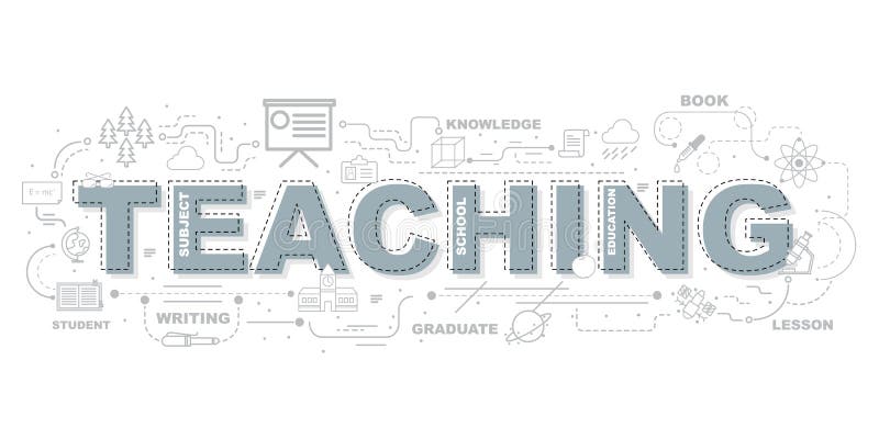 Design Concept of Word TEACHING Website Banner. Stock Vector ...