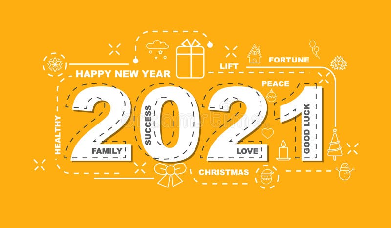 Design Concept of Word 2021 Website Banner Stock Illustration ...