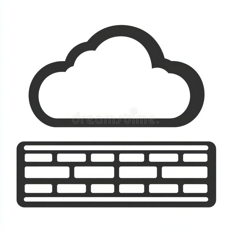 The Design Consists of a Minimalist Brick Wall Symbol on a White ...