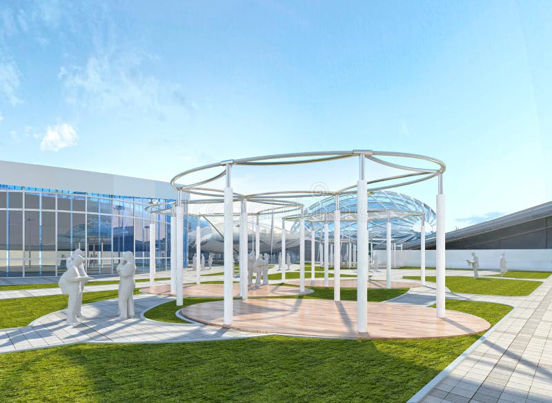 Design Construction in the Park Area in the Industrial Style. Stock ...