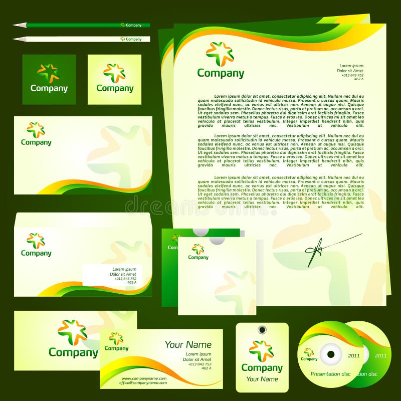 Design corporate template stock vector. Illustration of green - 15930074