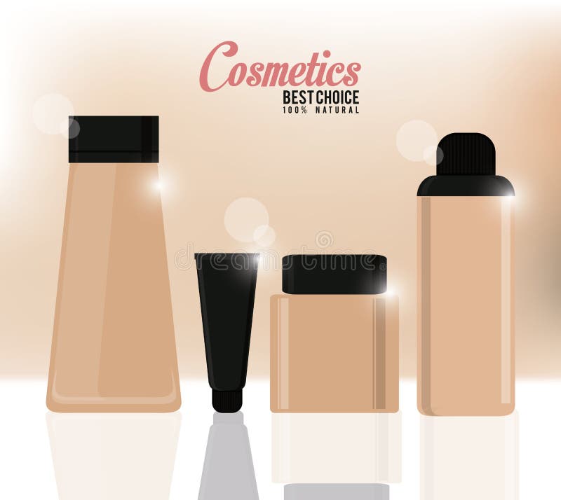 Design of Cosmetics and Make Up Stock Vector - Illustration of healthy ...