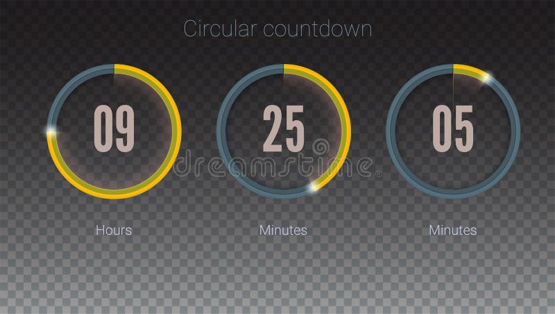 Countdown Timer. Set of White Digital Numbers Stock Vector - Illustration of sign, panel: 35635977