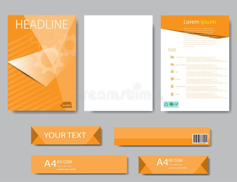 Design Cover Paper Report. Abstract Geometric Vector Template Stock ...