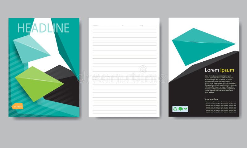 Design Cover Paper Report. Abstract Geometric Vector Template Stock ...