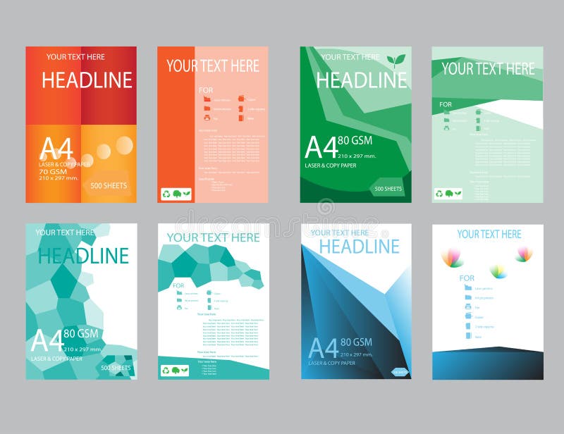 Design Cover Paper Report. Abstract Geometric Vector Template Stock ...