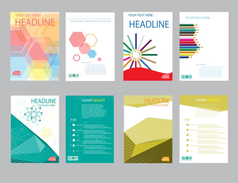 Design Cover Paper Report. Abstract Geometric Vector Template Stock ...