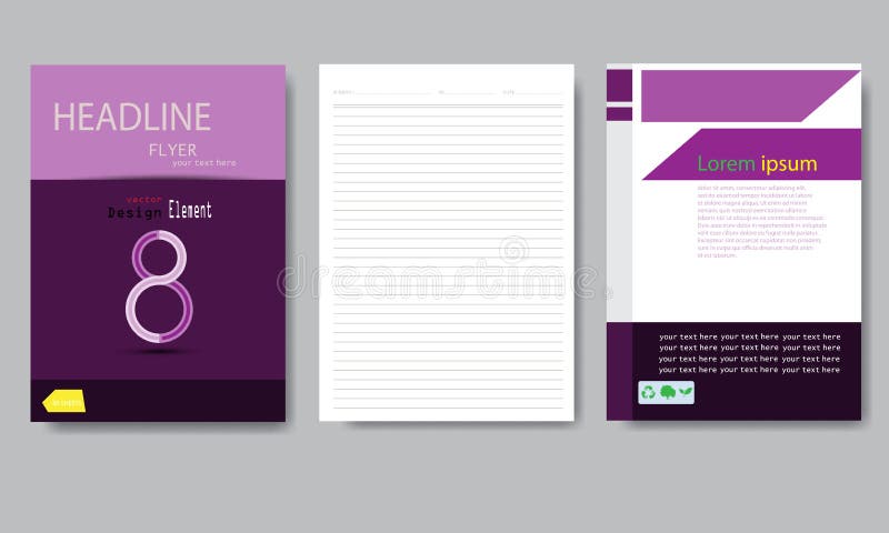 Design Cover Paper Report. Abstract Geometric Vector Template Stock ...