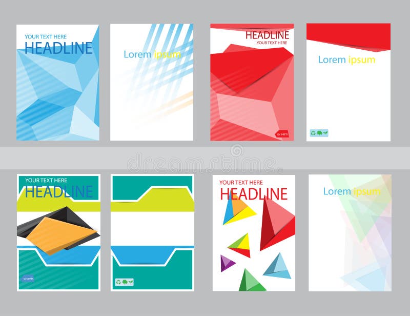 Design Cover Paper Report. Abstract Geometric Vector Template Stock ...