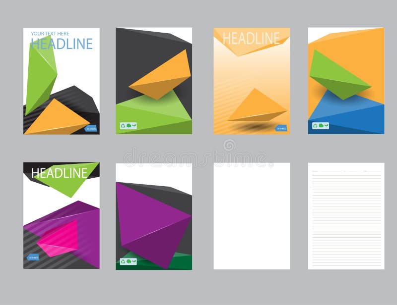 Design Cover Paper Report. Abstract Geometric Vector Template Stock ...