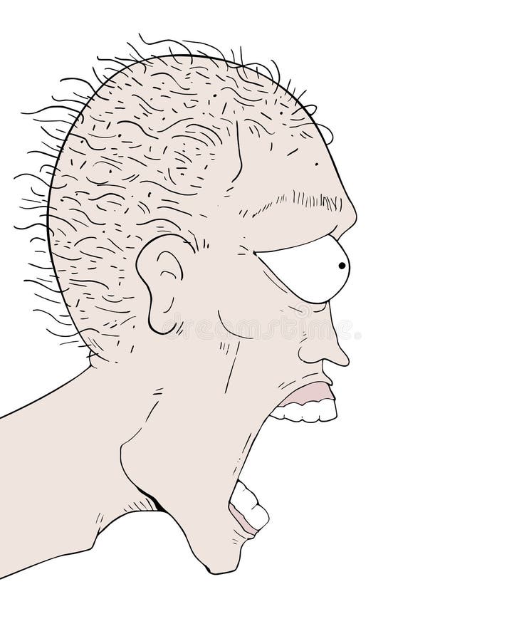 Design of Crazy Expression Illustration Stock Vector - Illustration of ...