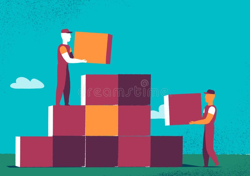 Design Created by Cubes ,building a Geometric Structure Stock Vector ...