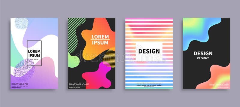 Design Creative Covers Set Vector Illustration Stock Vector ...