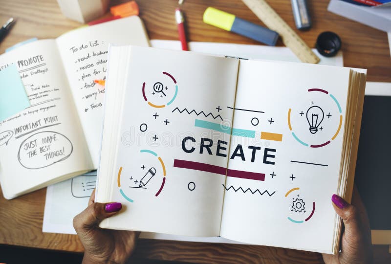 Design Creative Imagination Ideas Graphic Concept Stock Image - Image ...