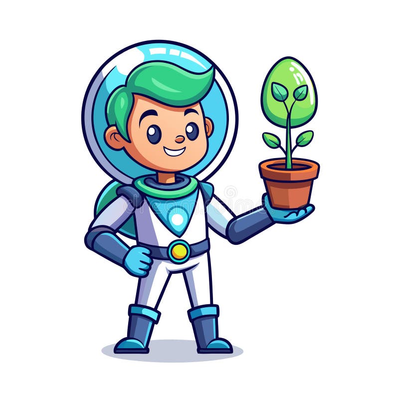 Design a Creative Space Botanist Character Stock Vector - Illustration ...
