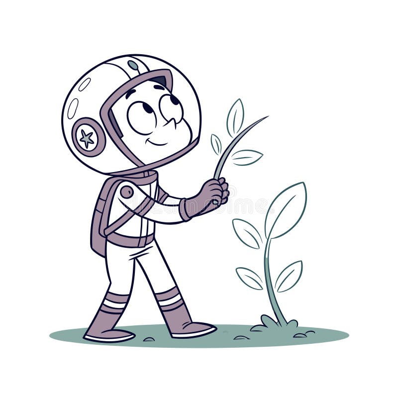 Design a Creative Space Botanist Character Stock Vector - Illustration ...