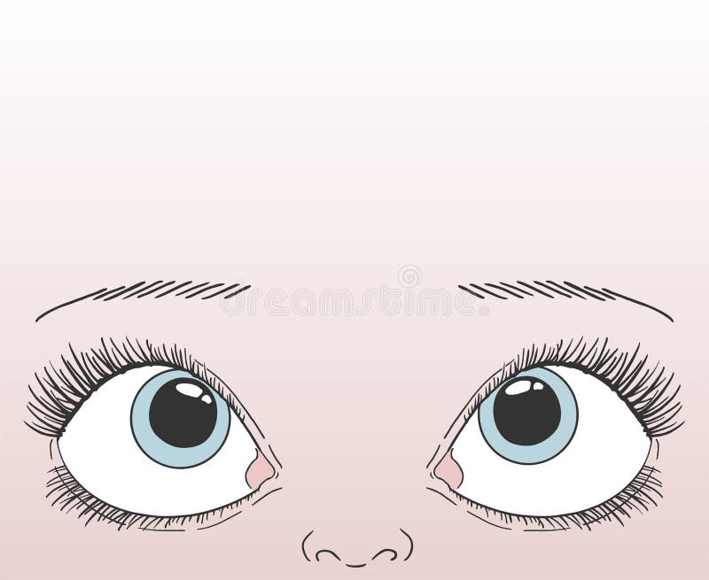 Design of Curious Eyes Looking Stock Vector - Illustration of eyelashes ...
