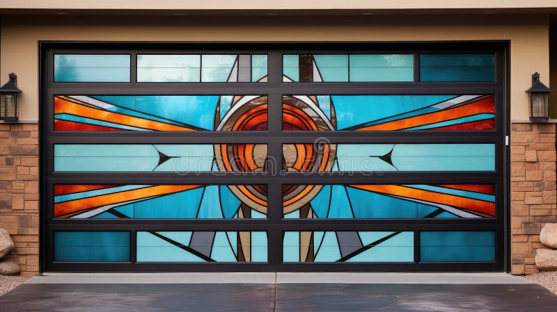 Design custom garage doors stock illustration. Illustration of ...