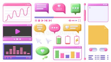 Video Player Elements Stock Illustrations – 7,085 Video Player Elements ...