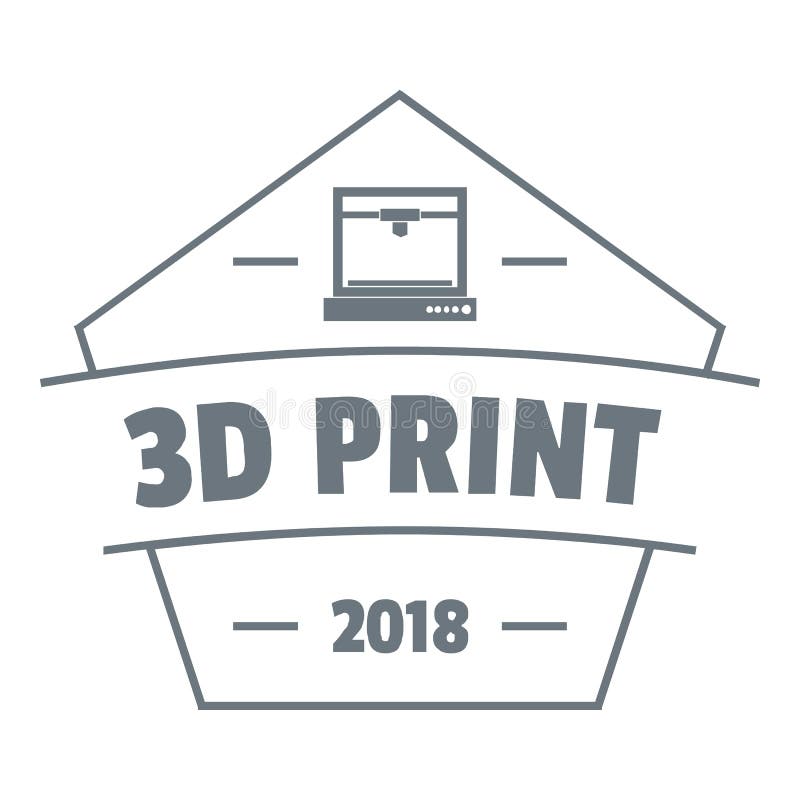 3d Printing Logo Icons Set, Simple Style Stock Vector - Illustration of ...