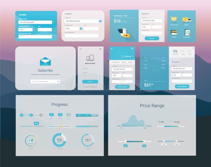 Design de l'interface d'UI illustration de vecteur. Illustration du ...