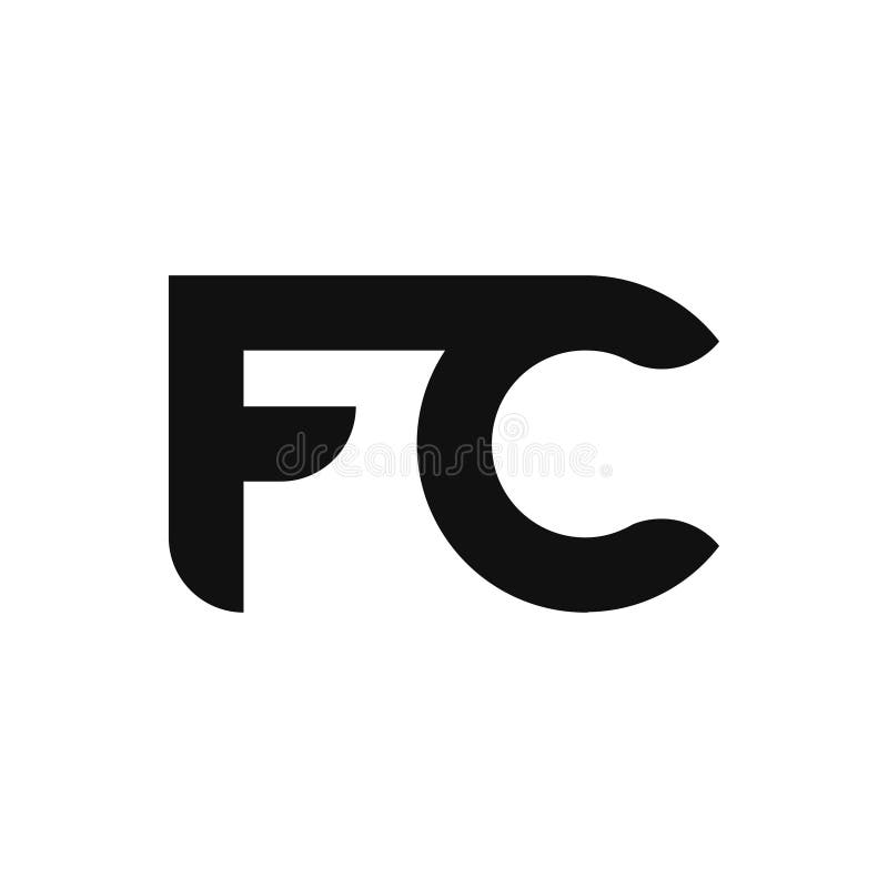 Design De Logotipo De Letra Fc Com Estilo Simples Ilustração do Vetor ...