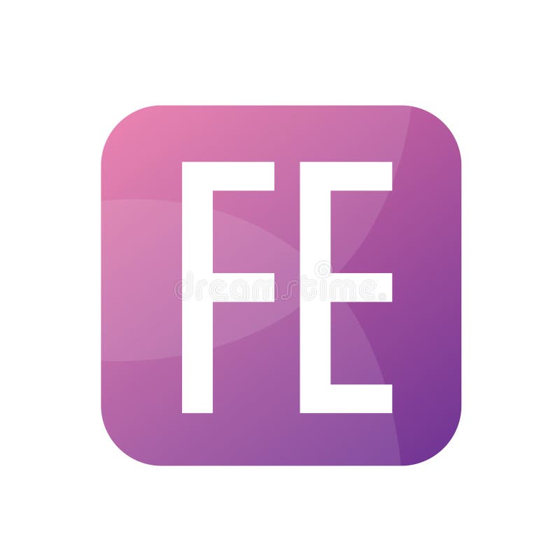 Design De Logotipo De Letra Fe Com Estilo Simples Ilustração do Vetor ...