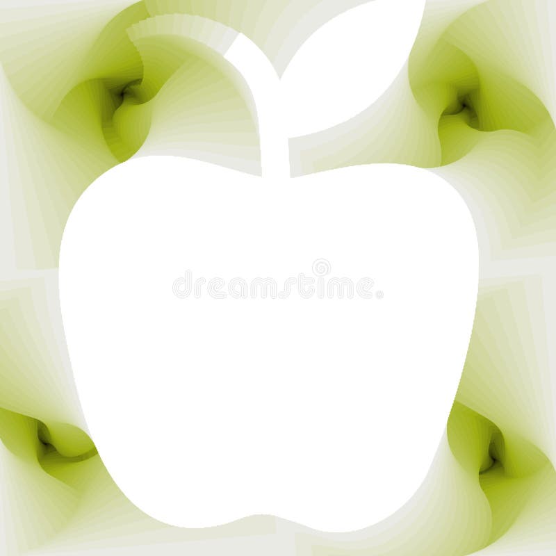 Design for Decoration with Abstract Pieces Forming an Apple Stock ...
