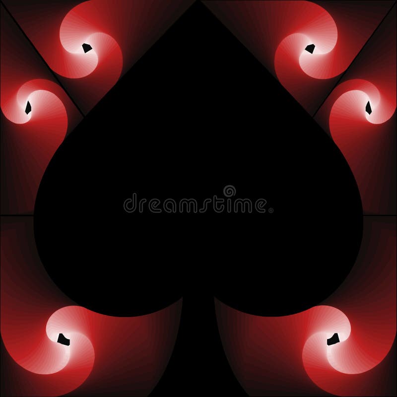 Design for Decoration with Abstract Pieces Forming a Spade Stock ...