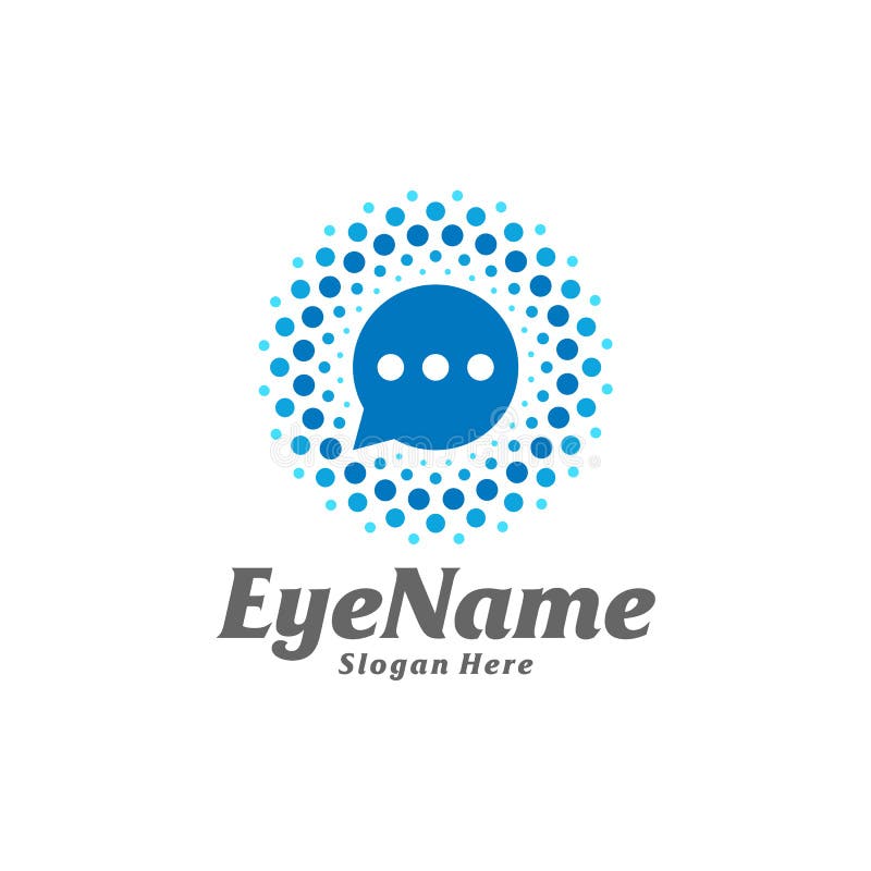 Design Des Chat-Logos. Chat-Logo-Vektor. Symbol Stock Abbildung ...