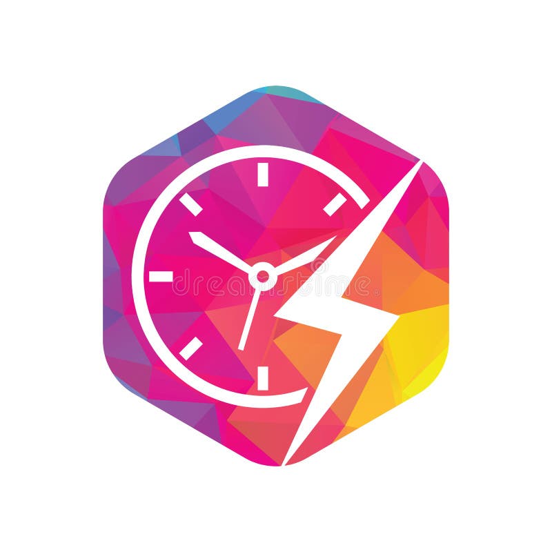 Design Des Flash-Time-Vektor-Logos. Vektor Abbildung - Illustration von ...