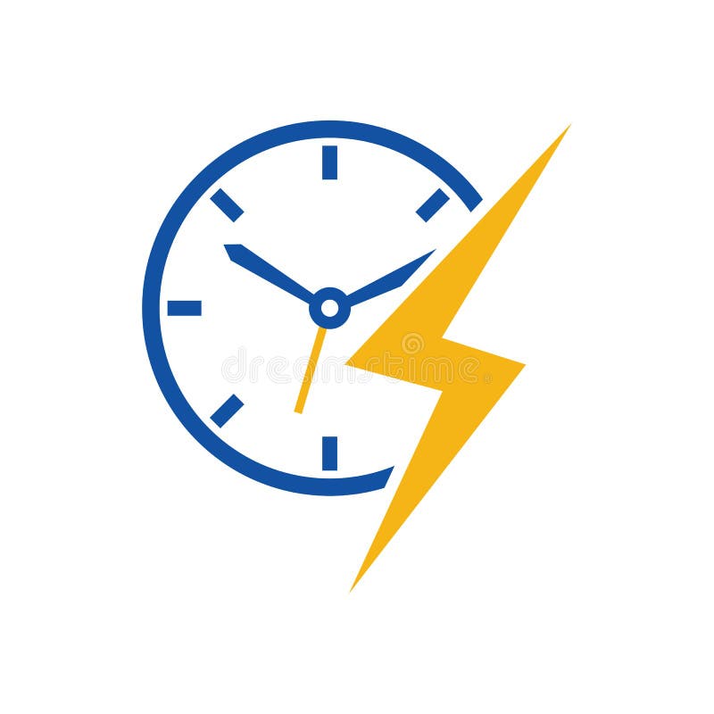Design Des Flash-Time-Vektor-Logos. Vektor Abbildung - Illustration von ...