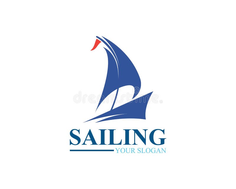 Design Des Segelschiff-Logos Stock Abbildung - Illustration von ...