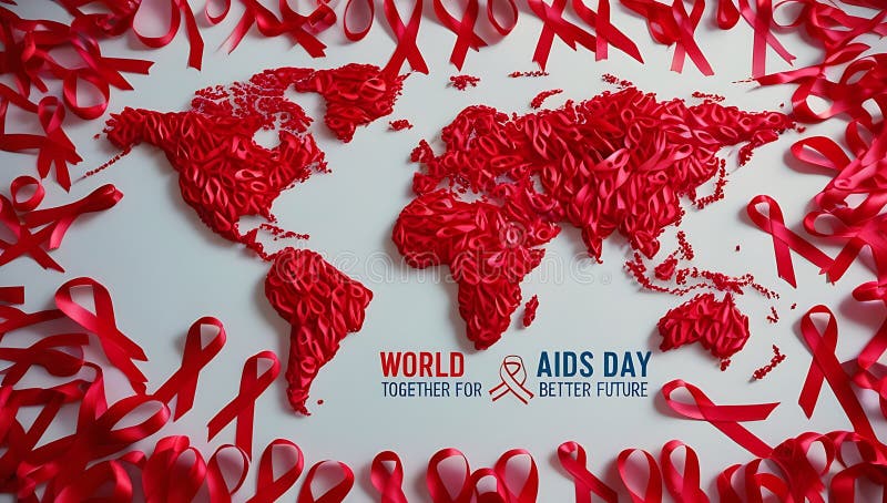 Design a Detailed World Map Using only Vibrant Red Ribbons on a White ...