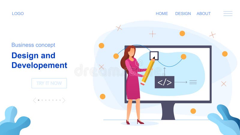 Design and developement stock vector. Illustration of banner - 191828159