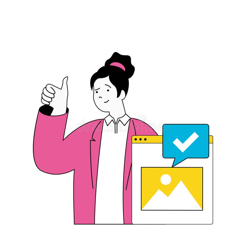 Design Development Concept with Cartoon People in Flat Design for Web ...