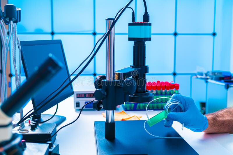 Design Development Lab on Chip Device in Microfluidic Lab Stock Photo ...