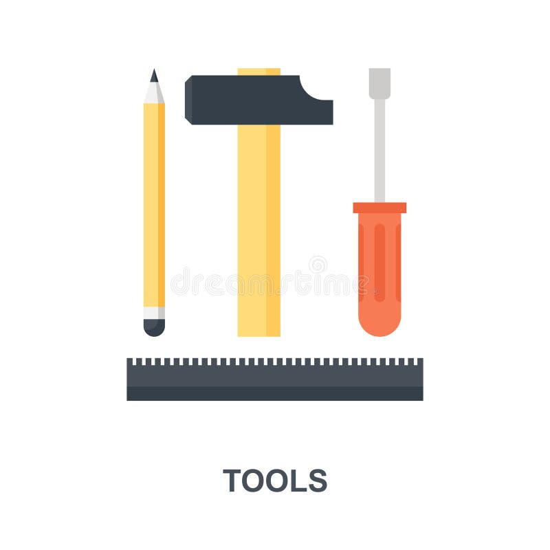 Design and Development Tools Flat Icon Design Concept Stock Vector ...