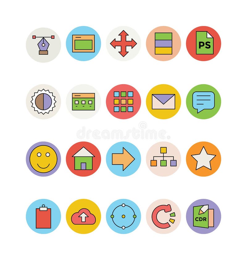 Design and Development Vector Icons 3 Stock Illustration - Illustration ...