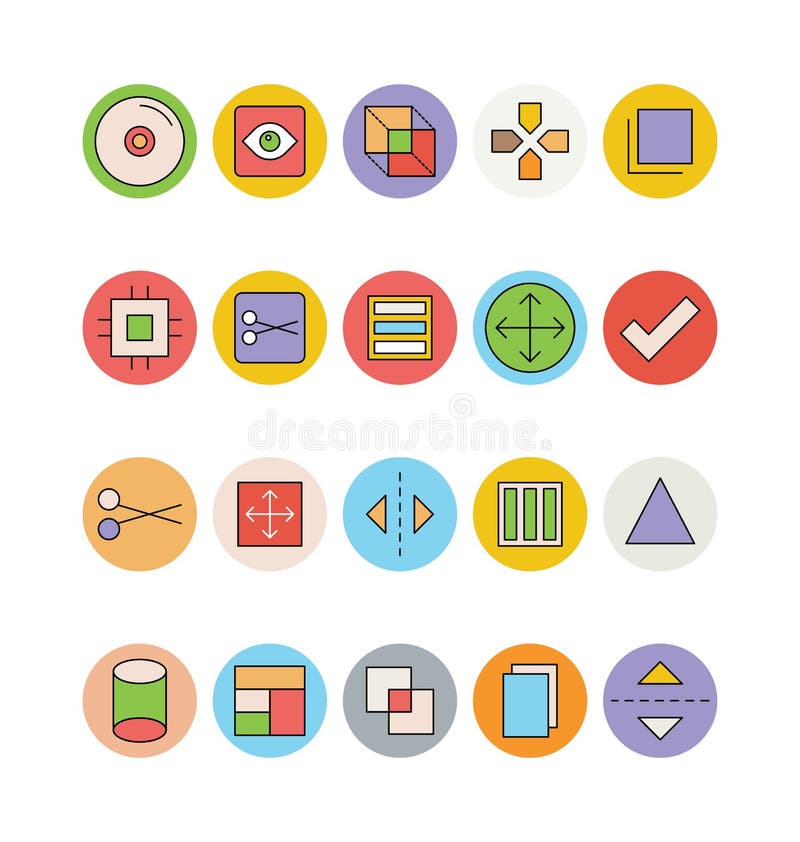 Design and Development Vector Icons 7 Stock Illustration - Illustration ...