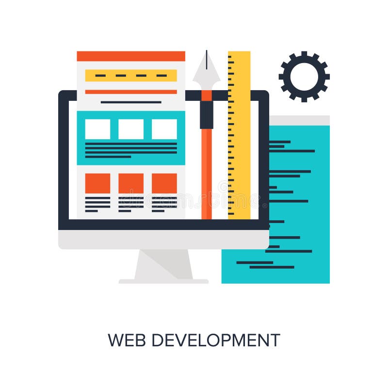 Design and Development Vector Illustration Concept Stock Illustration ...