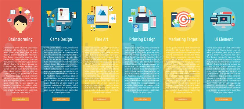 Design and Development Vertical Banner Concept Stock Vector ...