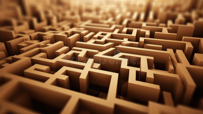 Design Dimensional Labyrinth Abstract Stock Illustration - Illustration ...