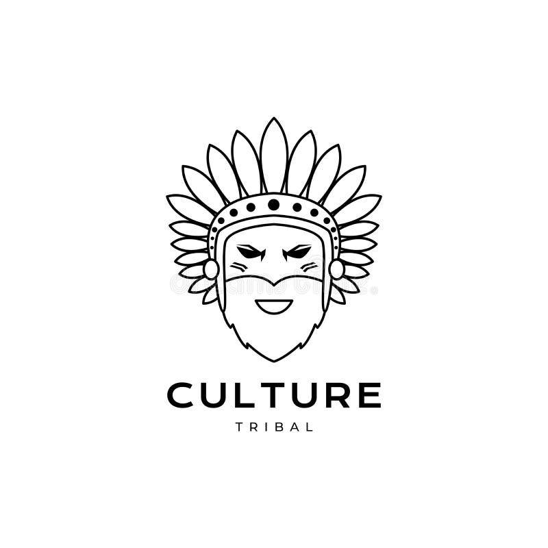 Design Do Logo Da Tribo De Cultura Apache Ilustração do Vetor ...