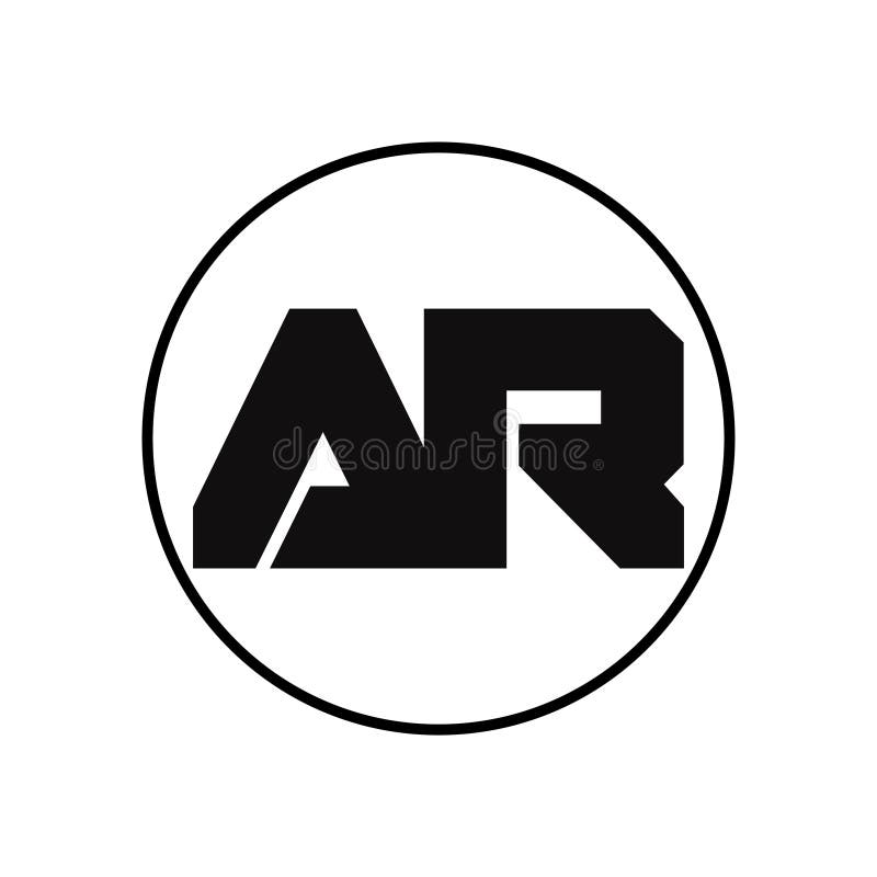 Design Do Logotipo Da Letra Ar Com Estilo Simples Ilustração do Vetor ...