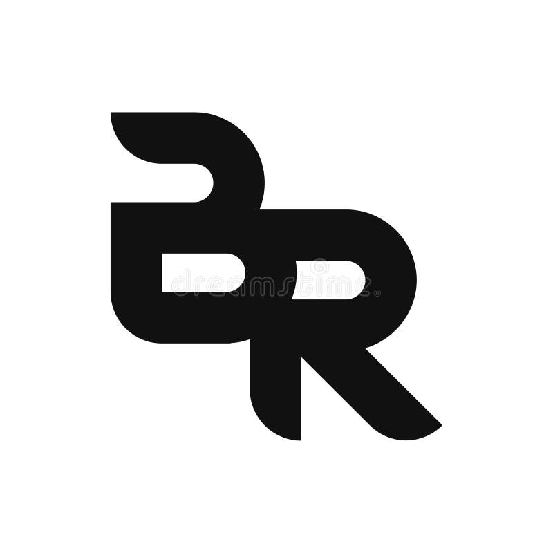 Design Do Logotipo Da Letra Br Com Estilo Simples Ilustração do Vetor ...