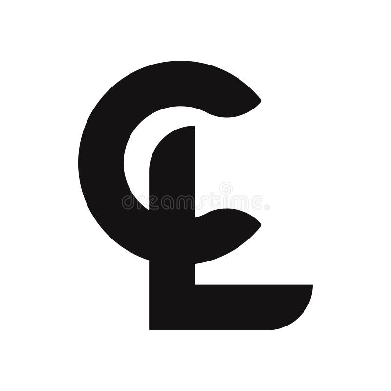 Design Do Logotipo Da Letra Cl Com Estilo Simples Ilustração do Vetor ...