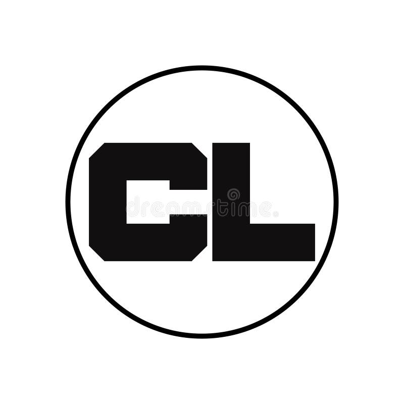 Design Do Logotipo Da Letra Cl Com Estilo Simples Ilustração do Vetor ...
