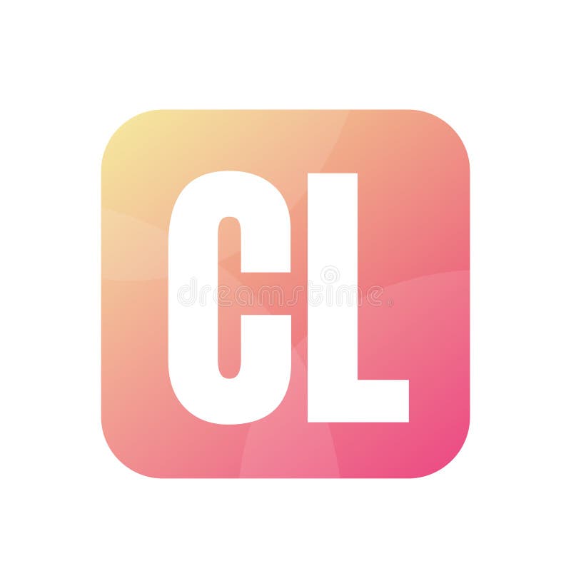 Design Do Logotipo Da Letra Cl Com Estilo Simples Ilustração do Vetor ...
