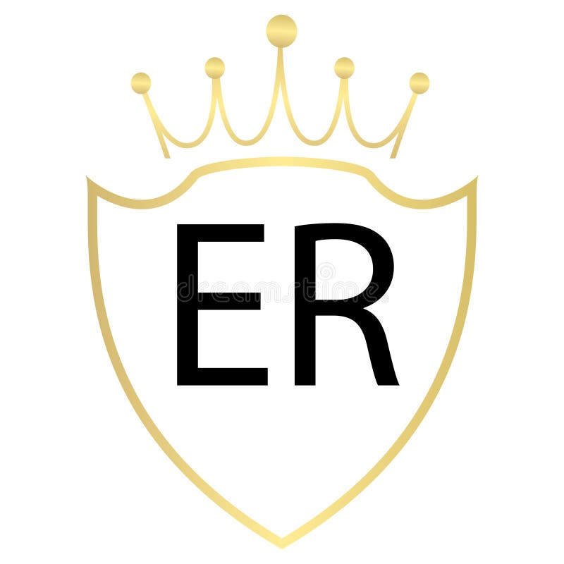Design Do Logotipo Da Letra Er Com Estilo Simples Ilustração do Vetor ...
